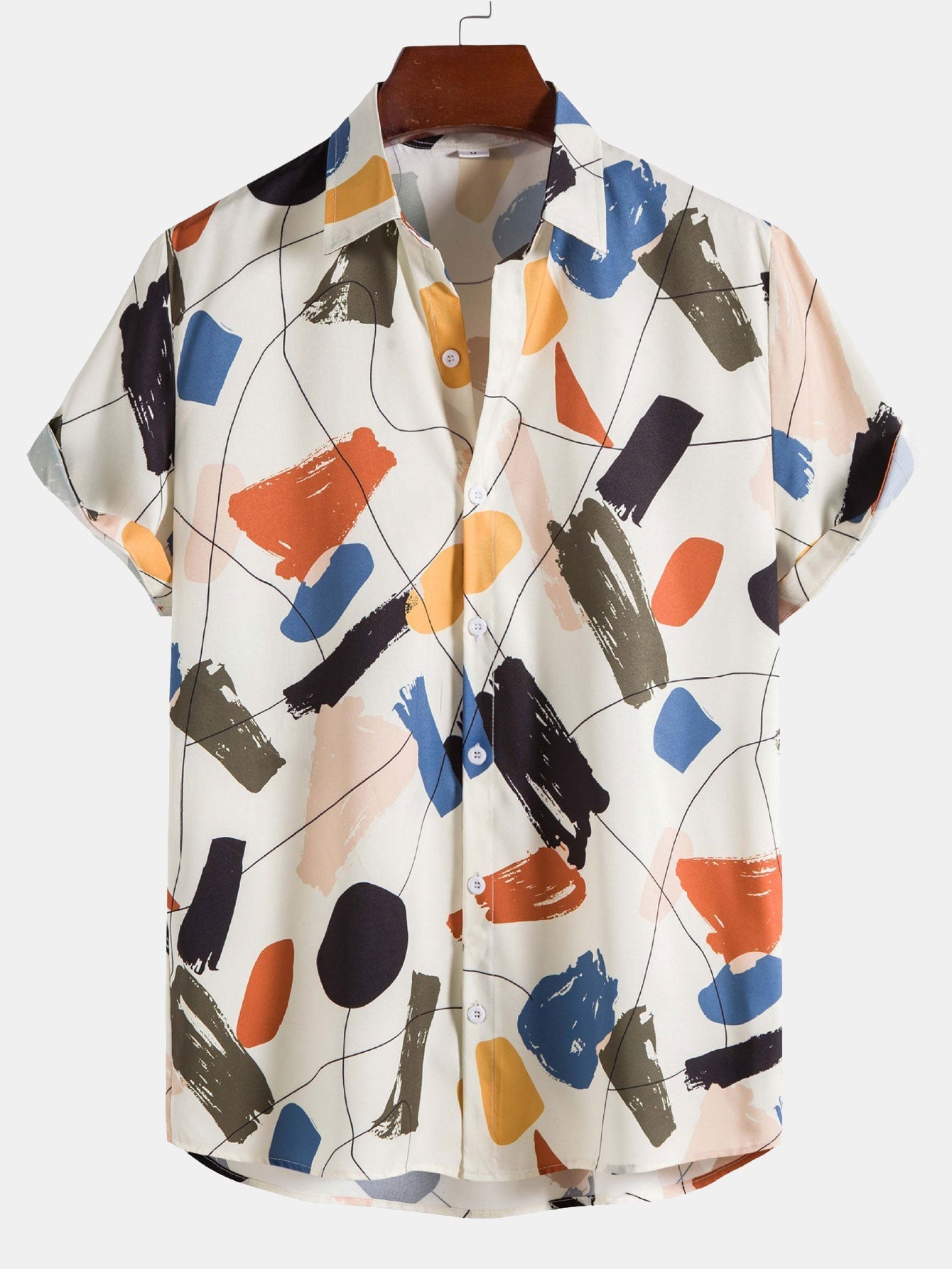 Amandus® | Hand Drawn Color Blocks Print Shirt – Joe Store